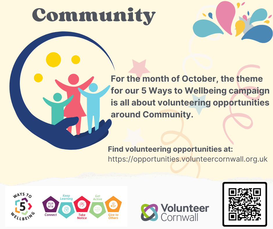 5 Ways to Wellbeing: Community - Volunteer Cornwall